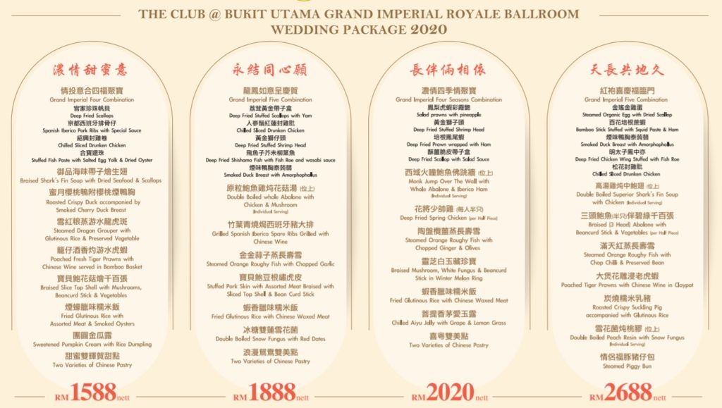 The Club - Extra Super Tanker (文华轩) Bukit Utama - Wedding Research Malaysia